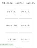 26 Free Printable Medicine Cabinet Labels - Simple, Elegant & Practical
