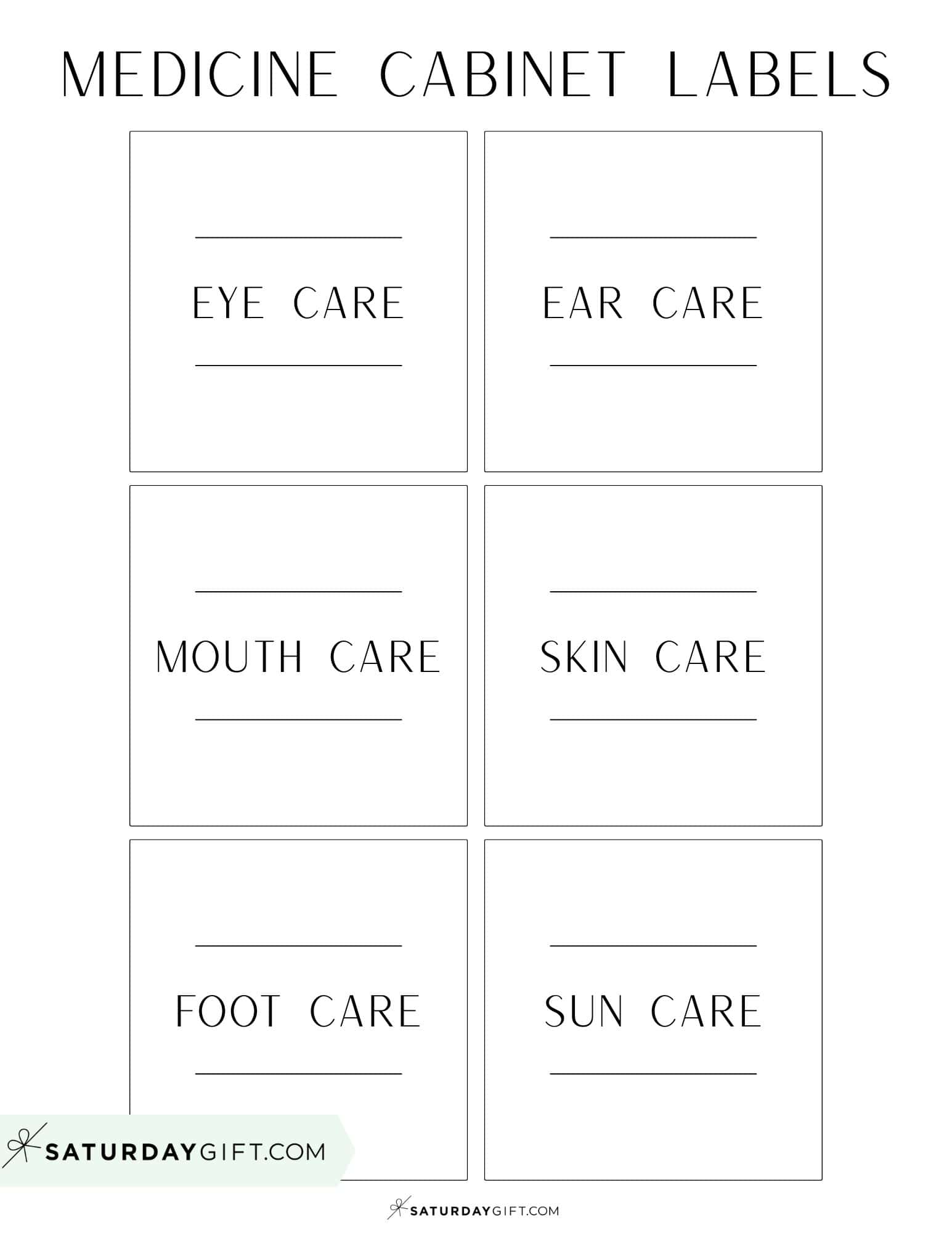 26 Free Printable Medicine Cabinet Labels - Simple, Elegant & Practical
