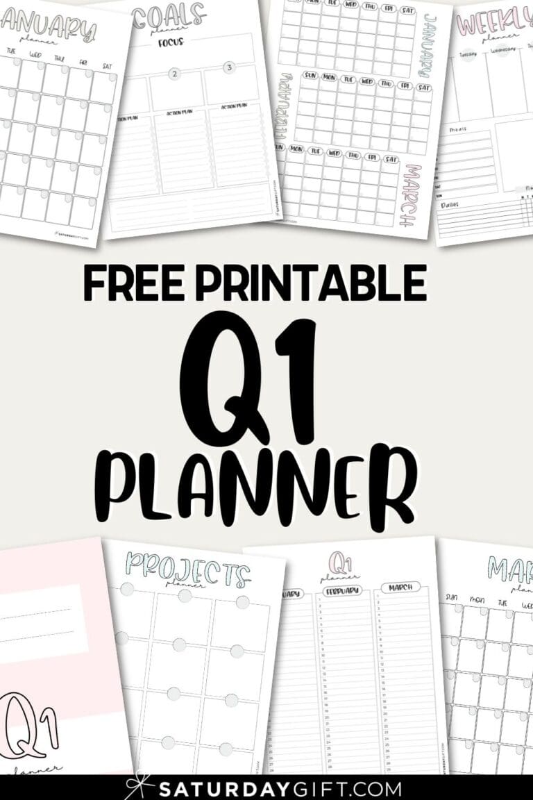 Q1 Planner - 21 Cute & Free Printables