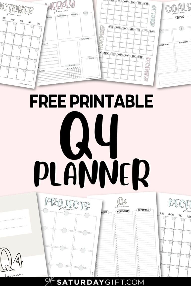 Q4 Planner - 21 Cute & Free Printables