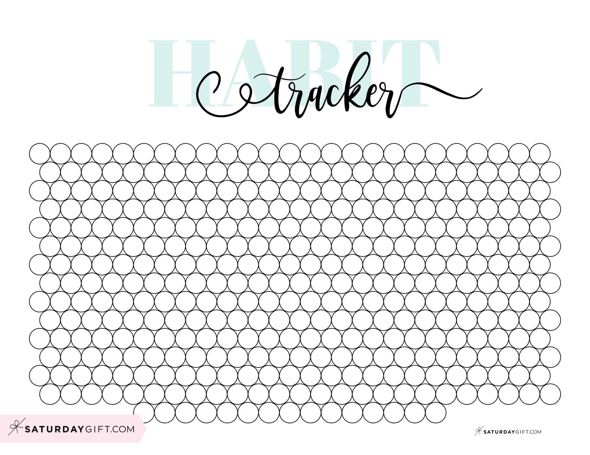 Habit Tracker Printable - 43 Cute & Free Printable Habit Trackers