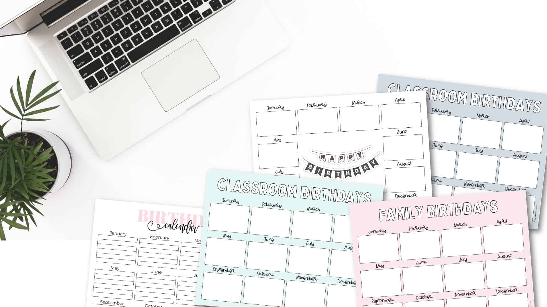 26 Cute & Free Printable Birthday Calendar Templates | SaturdayGift