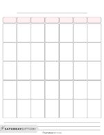 Blank Calendar templates - 29 Cute & Free Printables | SaturdayGift