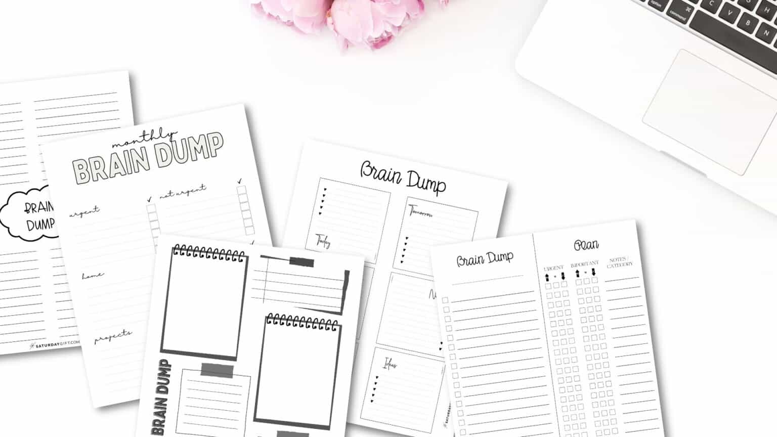 Brain Dump Worksheet - 23 Cute & Free Printables