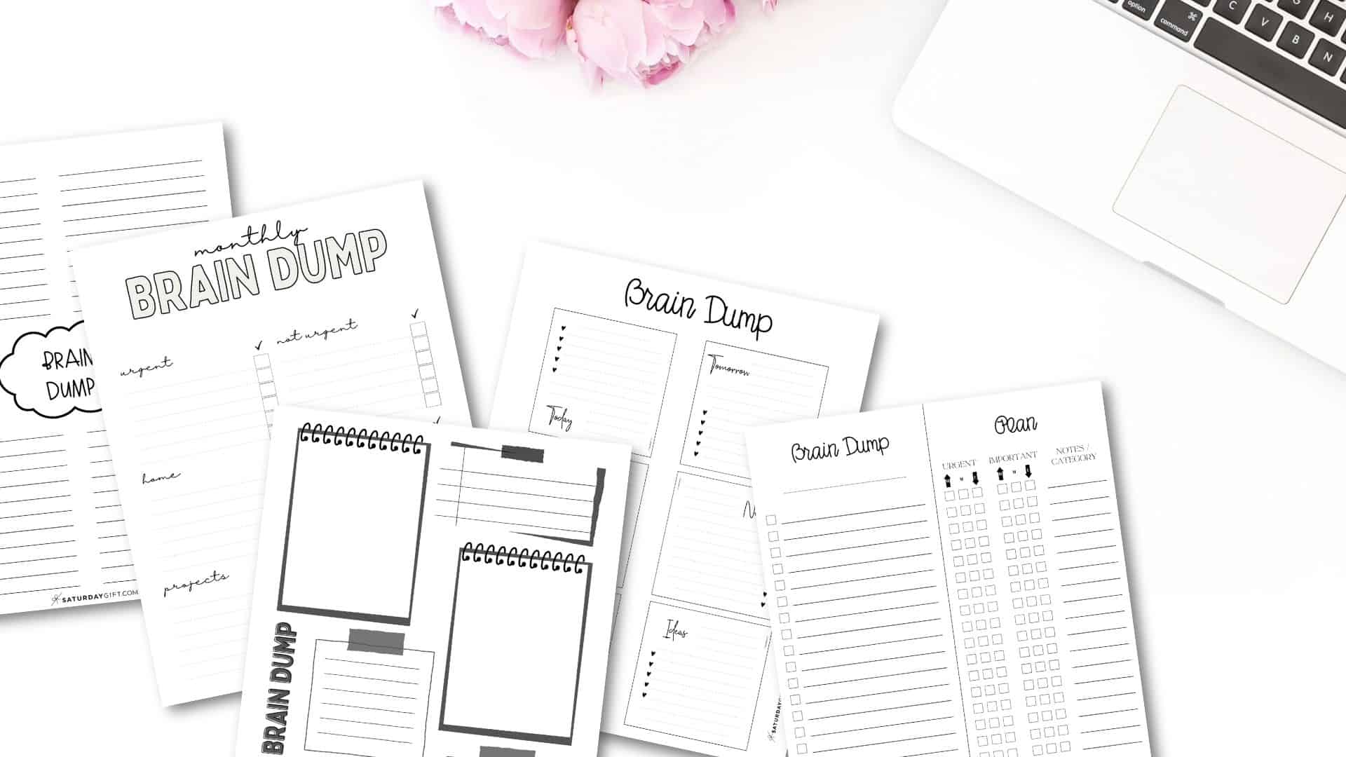Brain Dump Worksheet - 23 Cute & Free Printables