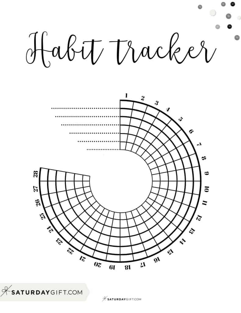 Circular Habit Tracker Printable Free Printable Templates