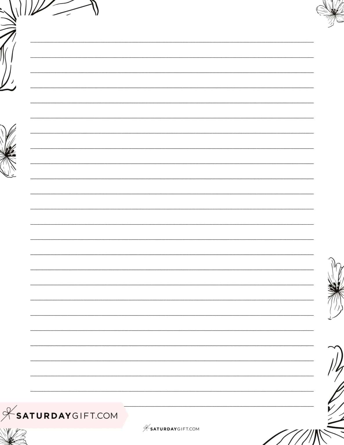 Printable Letter Paper - 37 Cute & Decorative Writing Papers | SaturdayGift
