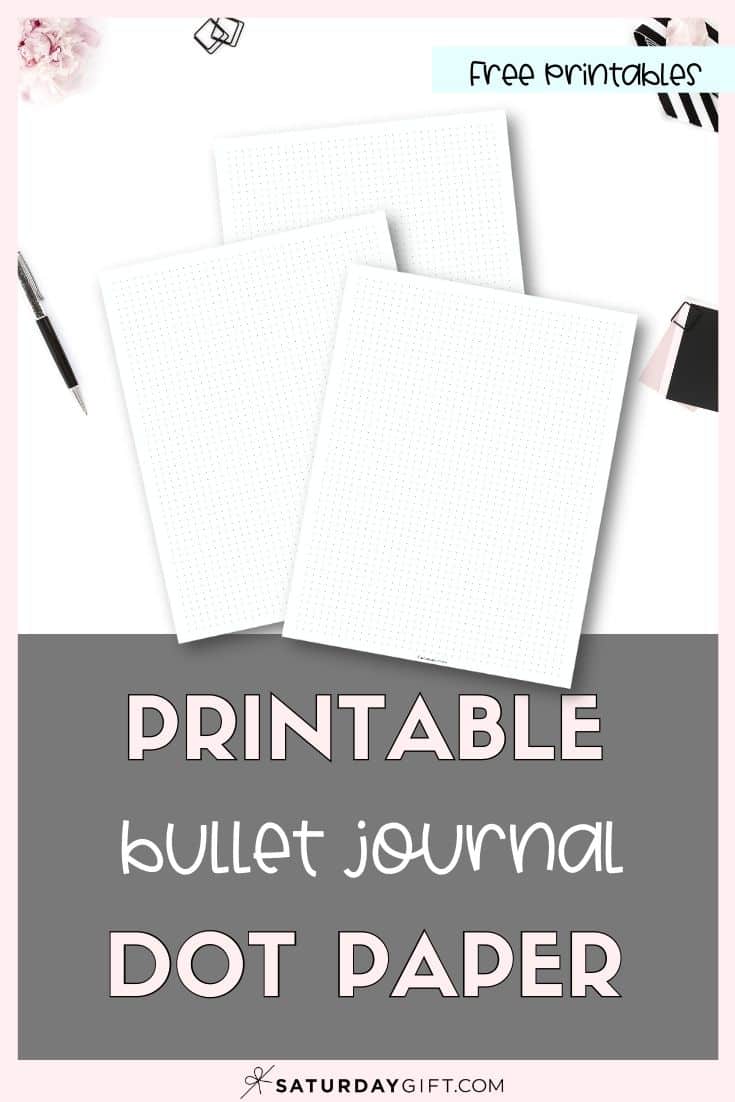 Free Printable Dot Grid Paper for Bullet Journal | SaturdayGift