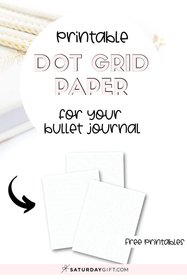 Free Printable Dot Grid Paper for Bullet Journal | SaturdayGift