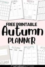 Autumn Planner - 21 Pages - Cute & Free Printables
