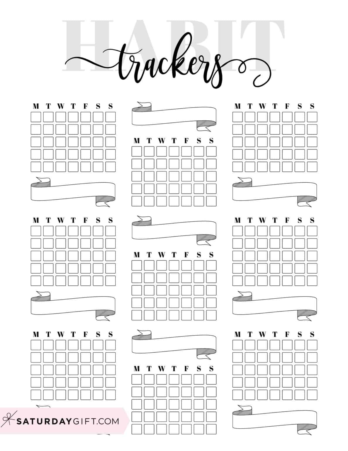 Habit Tracker Printable - 43 Cute & Free Printable Habit Trackers