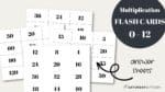 Free Printable Multiplication Flash Cards | SaturdayGift