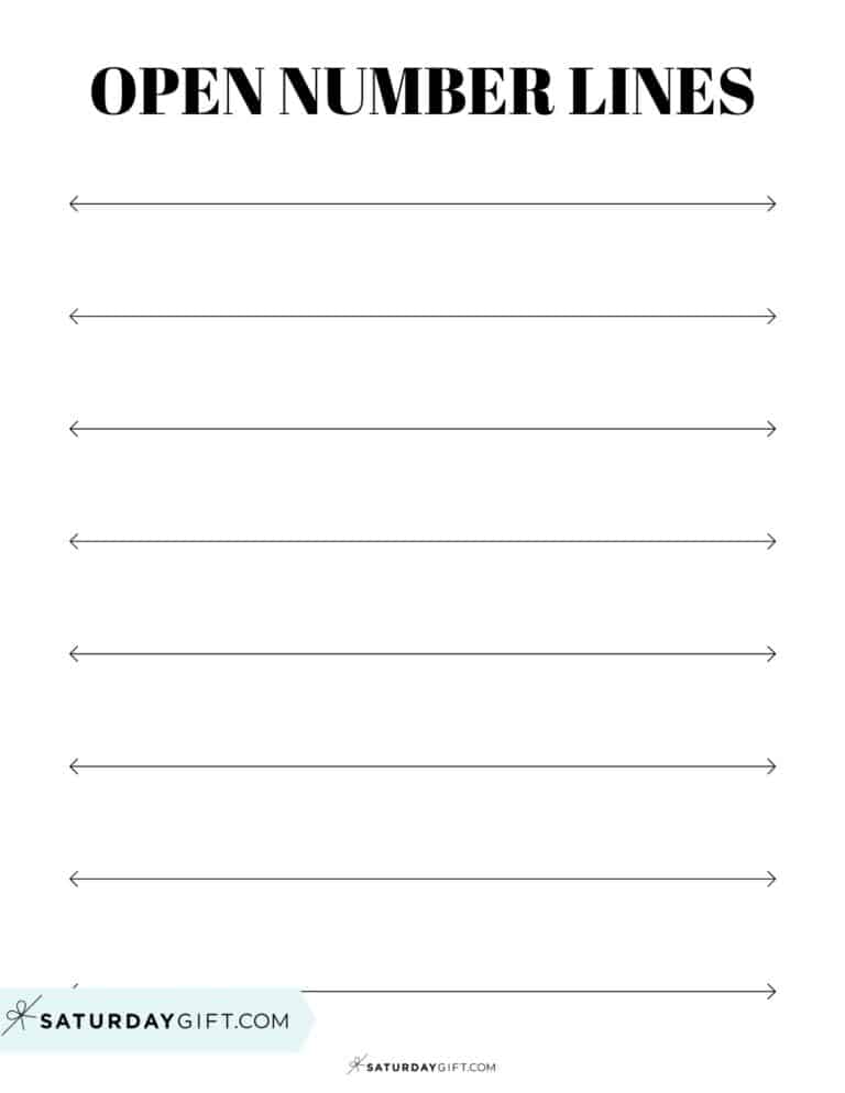 Blank Number Line - 24 Cute & Free Blank Number Lines Worksheets