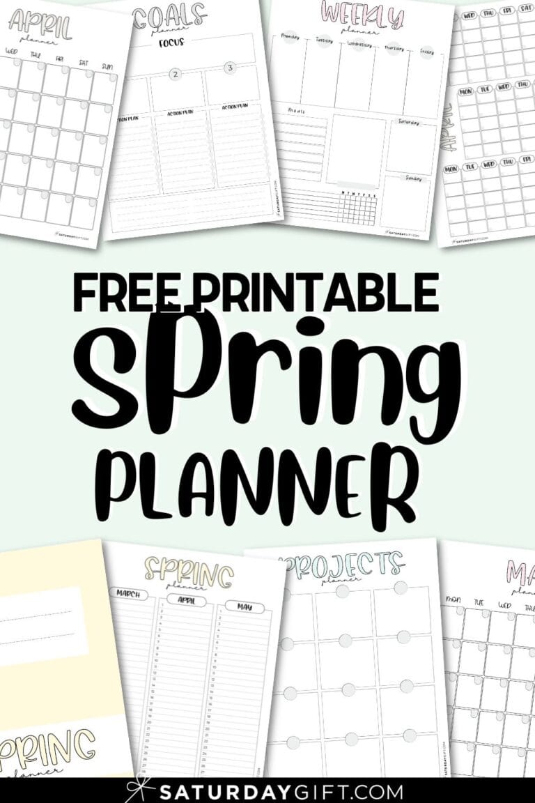 Spring Planner - 21 Pages - Cute & Free Printables