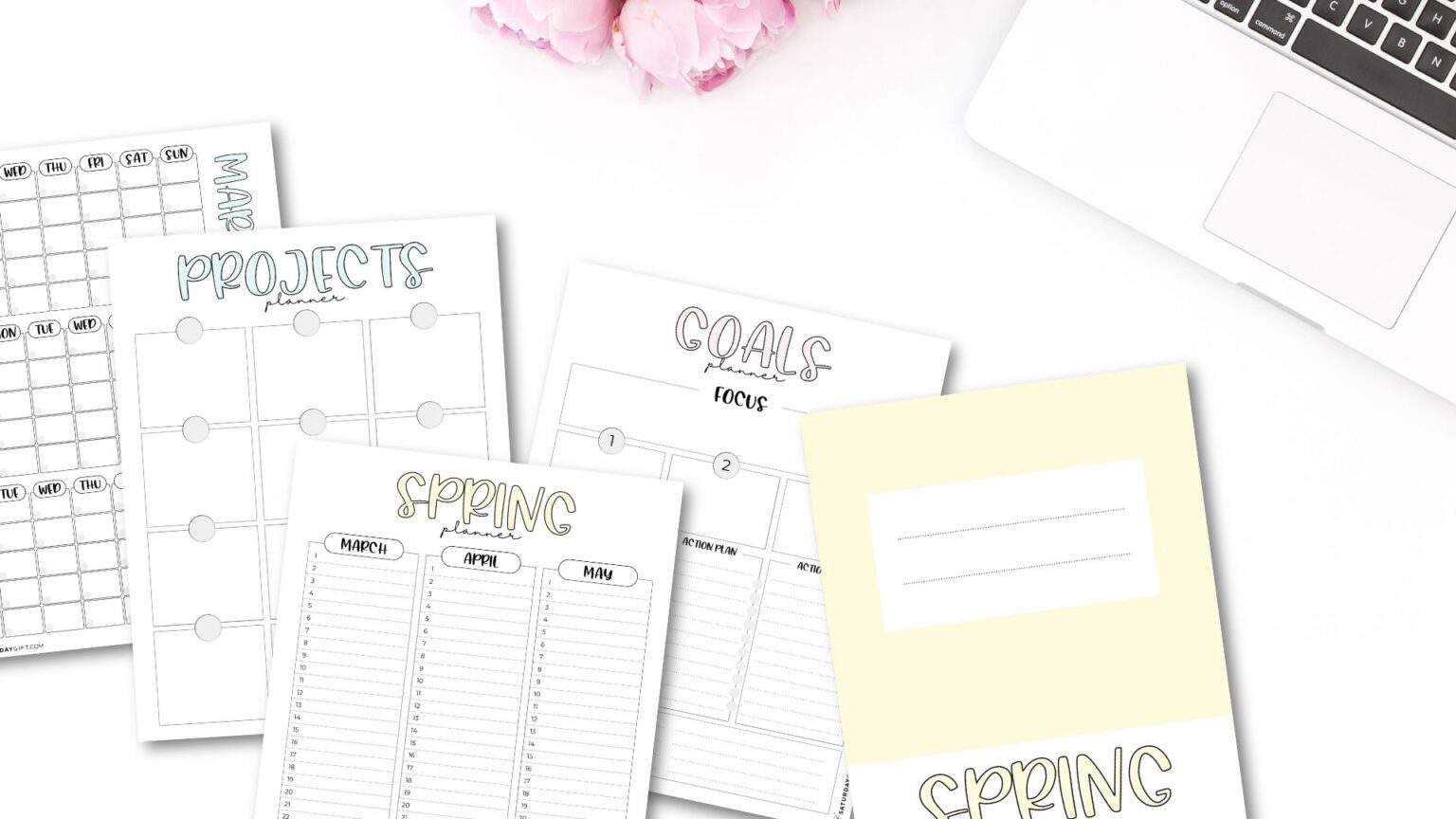 Spring Planner - 21 Pages - Cute & Free Printables
