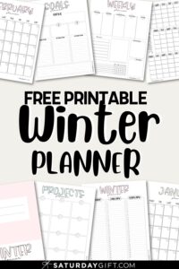 Winter Planner - 21 Pages - Cute & Free Printables