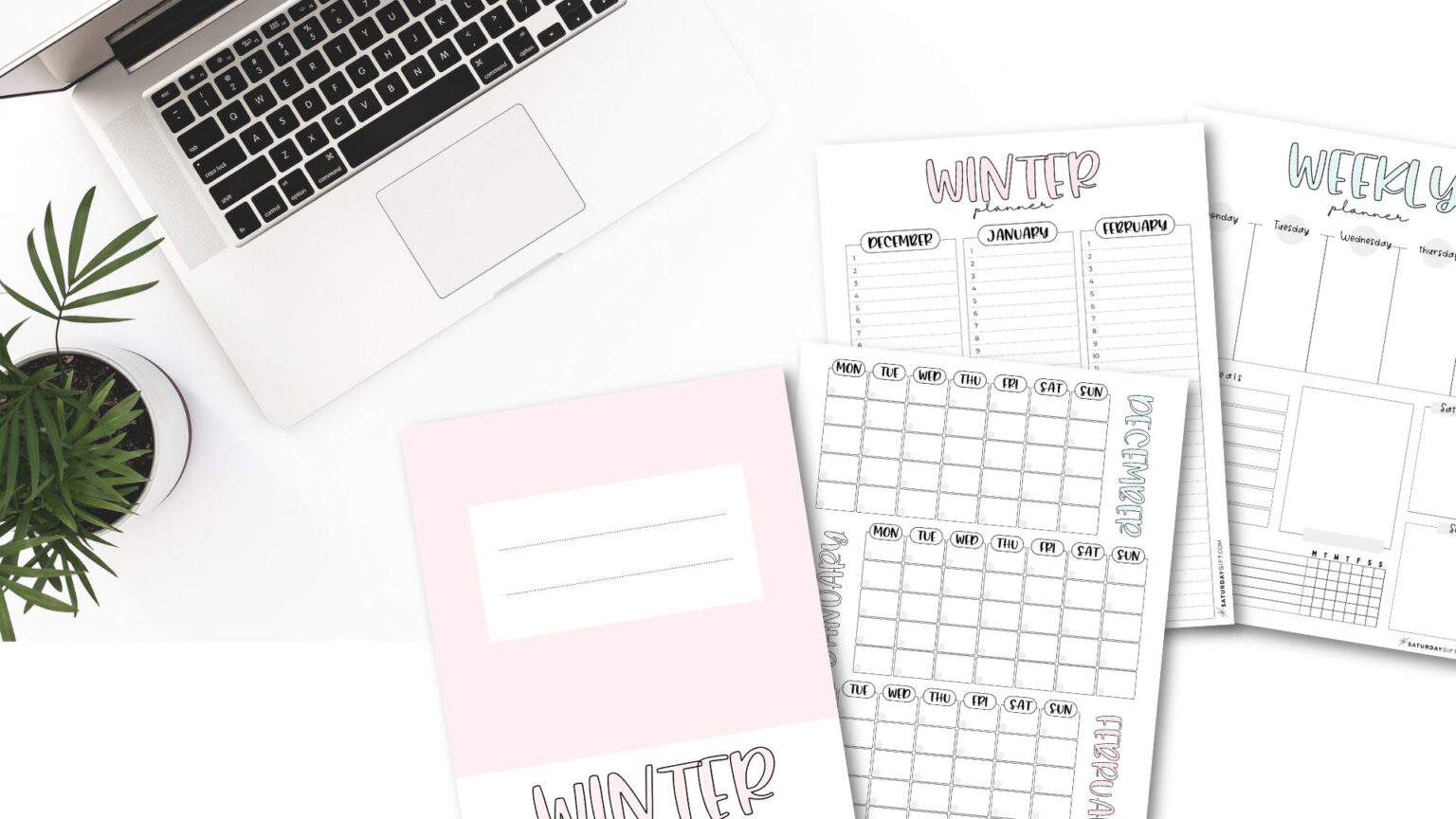 Winter Planner - 21 Pages - Cute & Free Printables