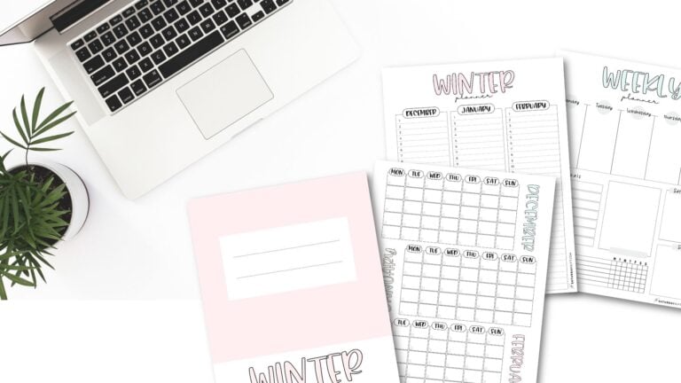 Winter Planner - 21 Pages - Cute & Free Printables