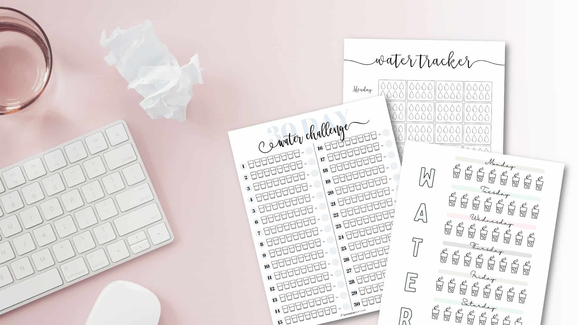 Cute Water Tracker Printable - Keep Track of Your Daily Water Intake