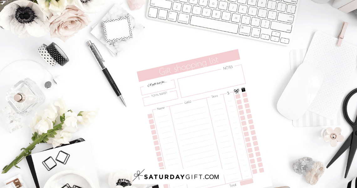 Cute Gift Shopping List to Stay Extra Organized {Free Printable}