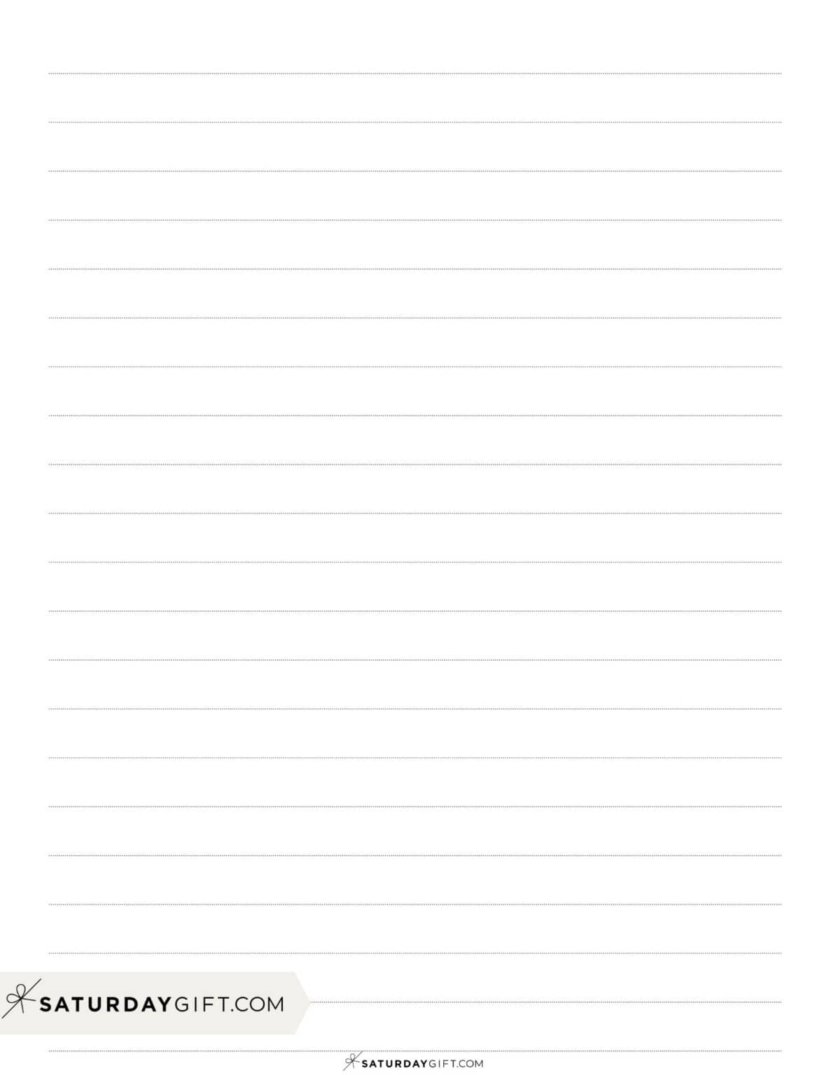 Lined Paper Printable Templates - 38 Free Printables | SaturdayGift