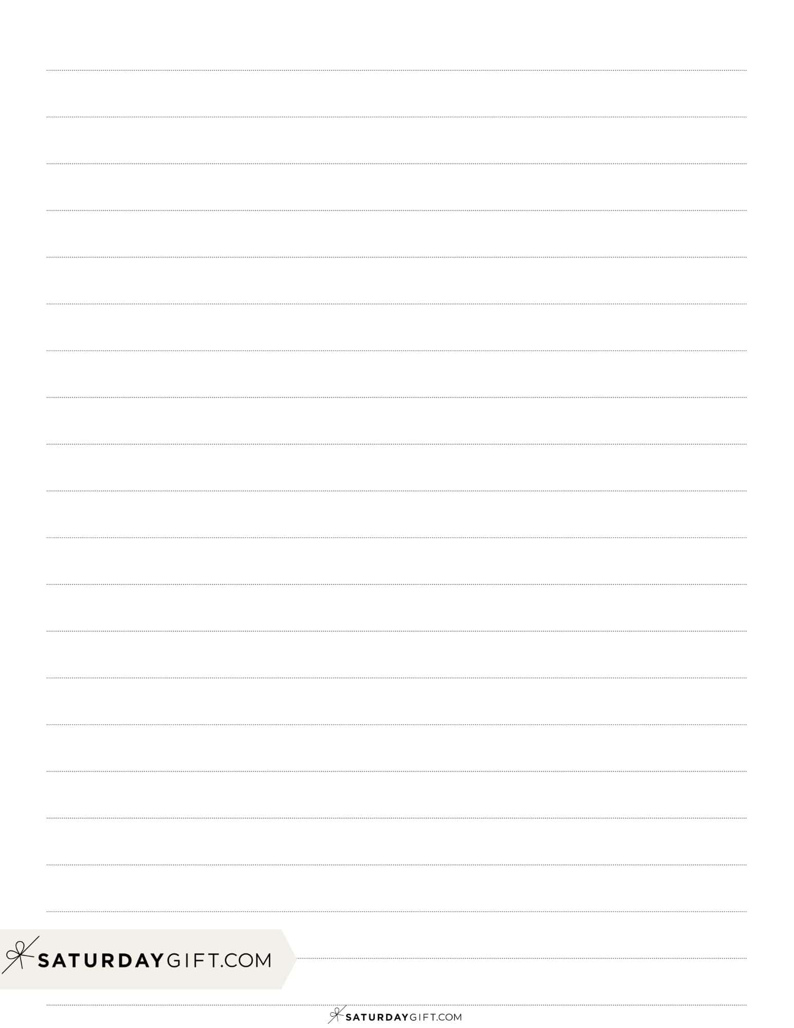 Lined Paper Printable Templates - 38 Free Printables | SaturdayGift