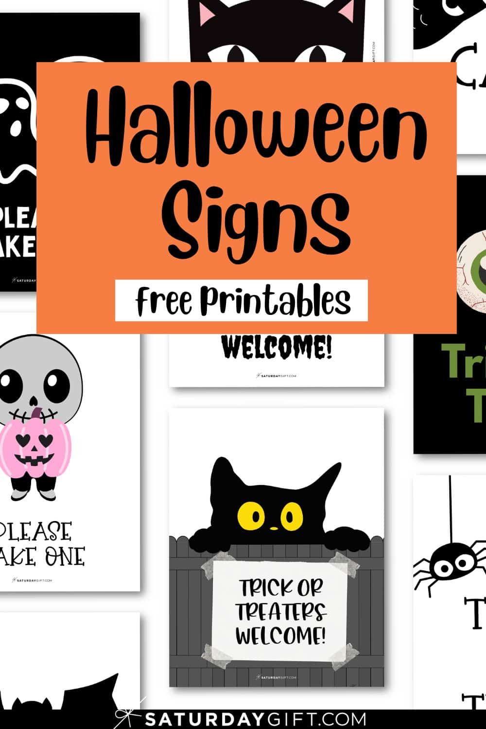 Halloween Signs – 70 Free Printable Trick Or Treat Signs
