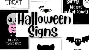 Halloween Signs – 70 Free Printable Trick Or Treat Signs
