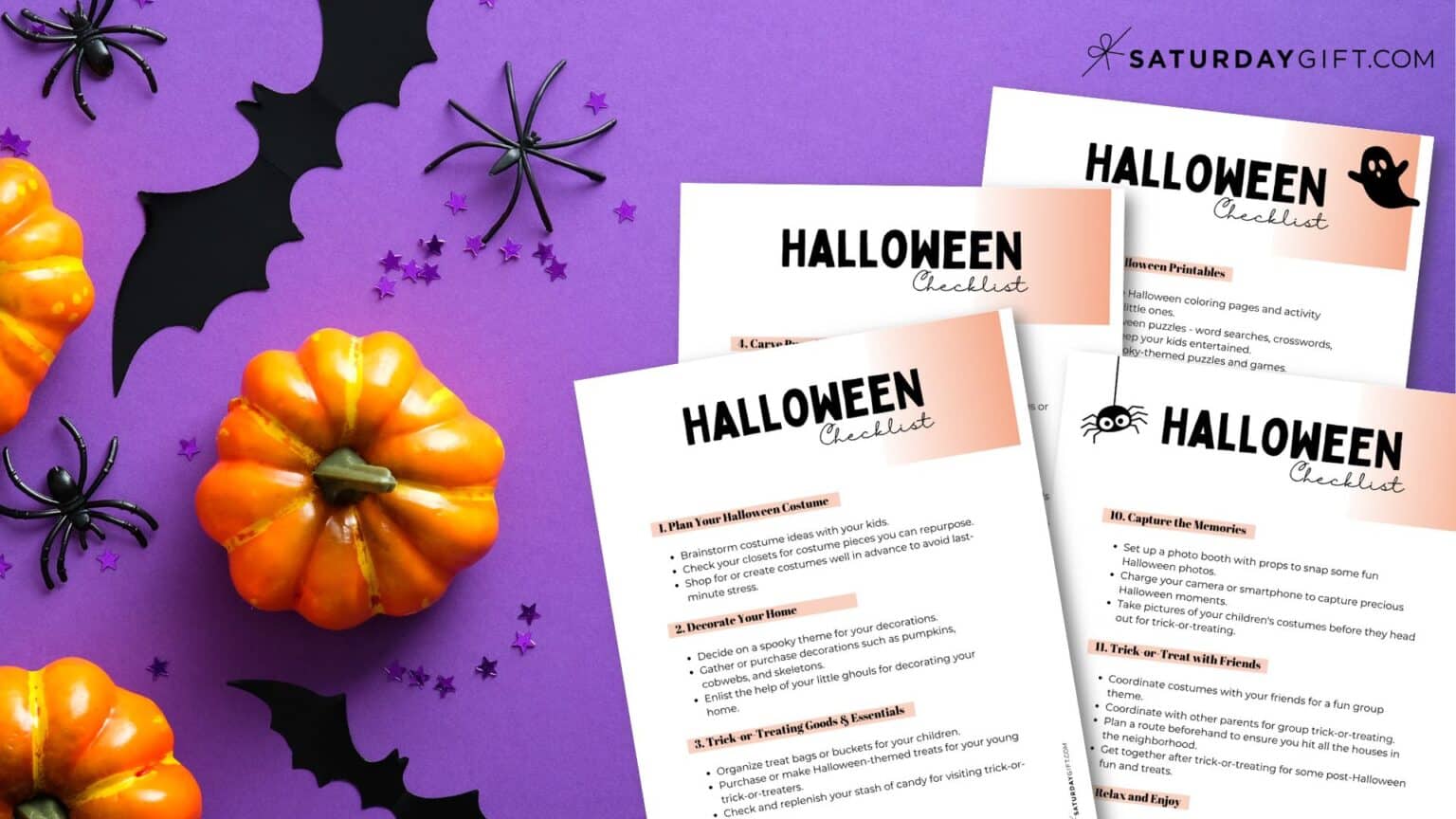 Complete Halloween Checklist - Free Printable Planner