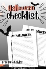Complete Halloween Checklist - Free Printable Planner