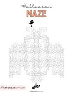 Halloween Maze Printable - Cute & Free Templates | SaturdayGift
