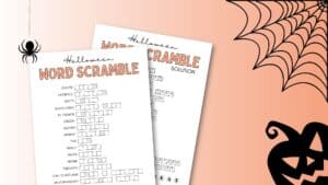 Halloween Word Scramble - Cute & Free Printable | SaturdayGift