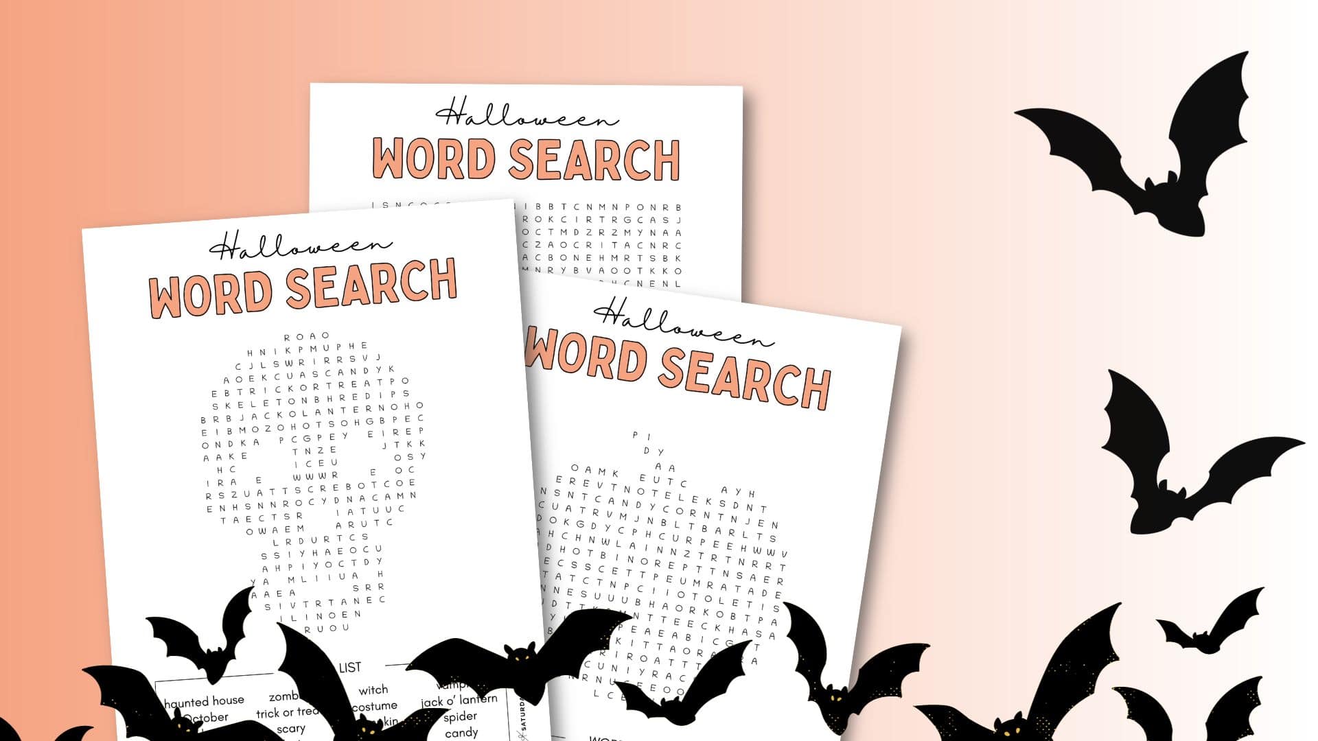 Halloween Word Search - Cute & Free Printables | SaturdayGift