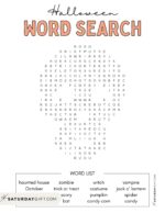 Halloween Word Search - Cute & Free Printables | SaturdayGift