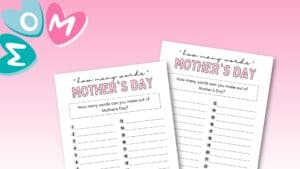 How Many Words Can You Make From Mother's Day - Worksheet