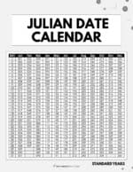 Julian Date Calendar Printable – Free Day-of-Year Calendars