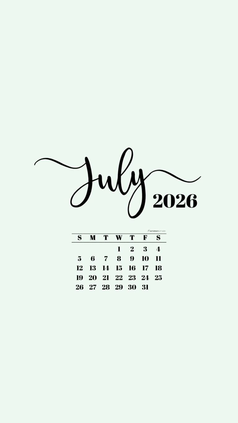 July Phone Wallpapers – 55 Free Calendar Backgrounds