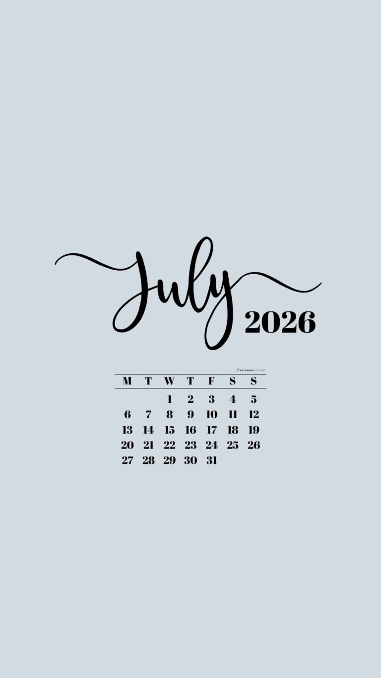 July Phone Wallpapers – 55 Free Calendar Backgrounds