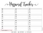 Password Tracker Printable - 15 Cute & Free Password Keepers