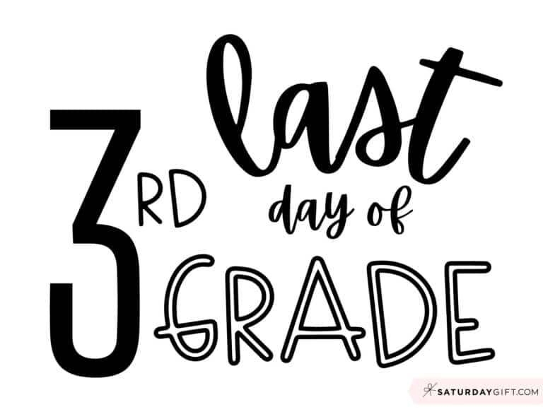 Last Day Of 3rd Grade Printable