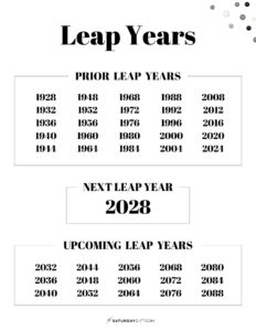 Leap Year List - When Is the Next Leap Year?