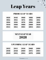 Leap Year List - When Is the Next Leap Year?