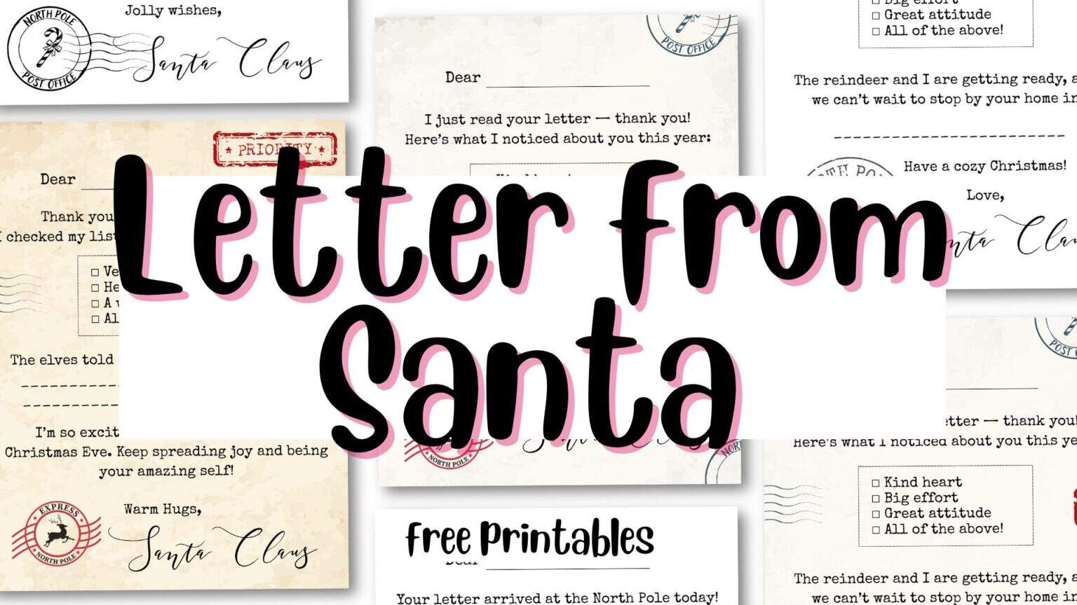Letter from Santa – 12 Free Printable Santa Reply Letters for Kids