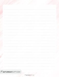 Printable Letter Paper - 37 Cute & Decorative Writing Papers | SaturdayGift
