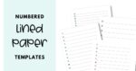 Lined Paper Printable Templates - 38 Free Printables | SaturdayGift