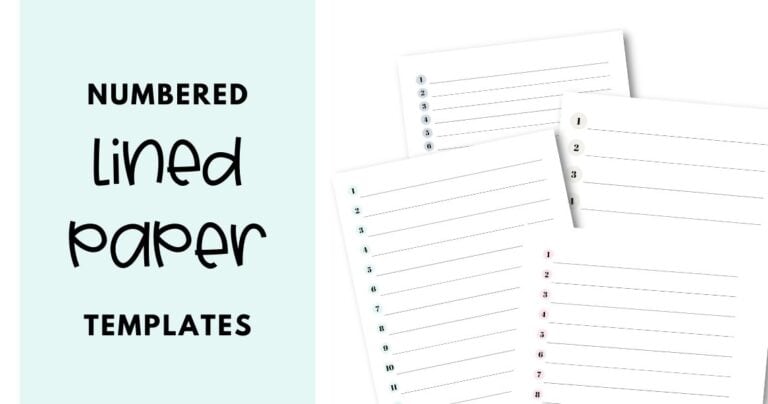 Lined Paper Printable Templates - 38 Free Printables | SaturdayGift
