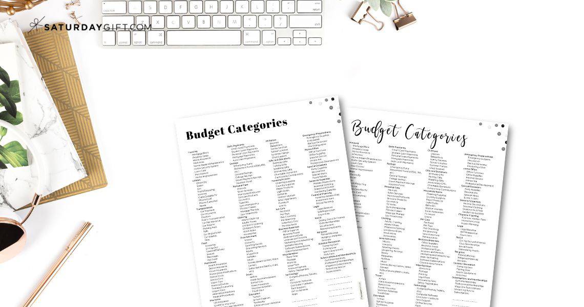 200+ Budgeting Categories + Budget Categories List PDF
