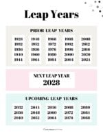 Leap Year List - When Is the Next Leap Year?