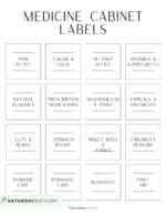26 Free Printable Medicine Cabinet Labels - Simple, Elegant & Practical