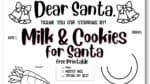 Milk & Cookies for Santa – Free Printable Christmas Eve Treat Mat